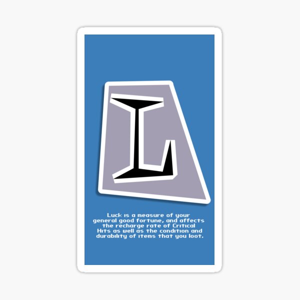 "S.P.E.C.I.A.L Luck from Fallout" Sticker for Sale by Buckton-Design ...