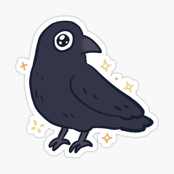 "Crow" Sticker for Sale by Artofmayara | Redbubble