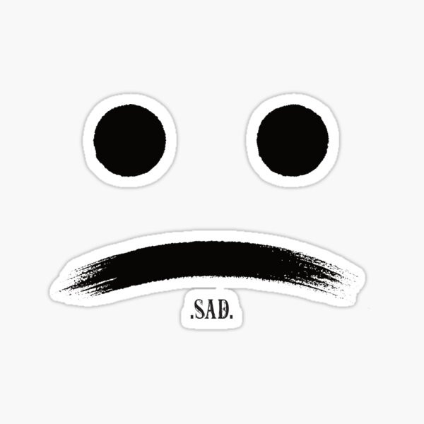 "Sad Face Art - Express Your Emotions" Sticker for Sale by Starbog ...