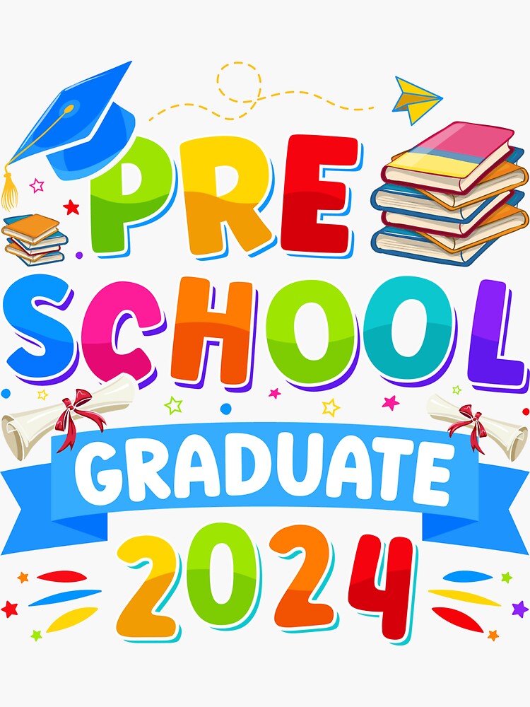 "Preschool Graduation 2024 Pre-k Graduate Kids Boys Girl" Sticker for ...
