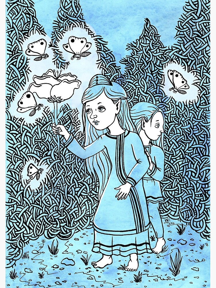 "Elfish siblings are walking through the enchanted forest" Poster by ...