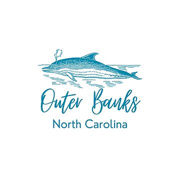 "Outer Banks OBX North Carolina Dolphin Throwback Retro Vintage ...