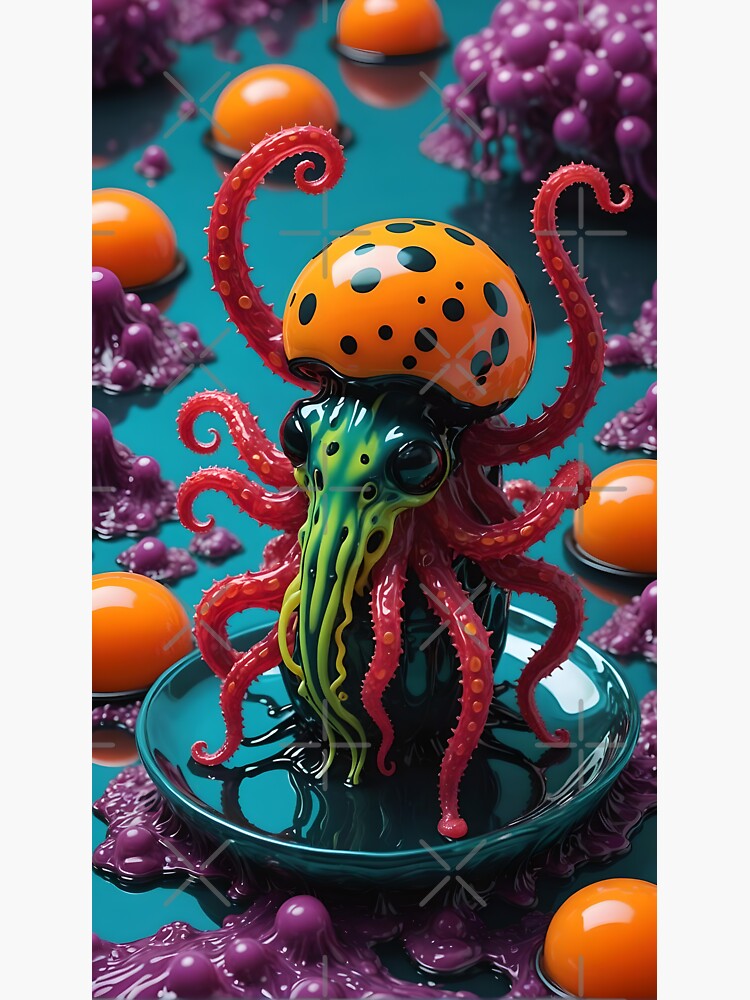 "A.I. Psychedelic Surrealism Tentacled Spotted Pudding Blob 0014 Fun ...