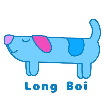 "Bluey Long Dog Blue" Sticker for Sale by Cryptid-Crafter | Redbubble
