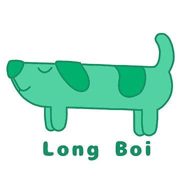 "Bluey Long Dog Green" Sticker for Sale by Cryptid-Crafter | Redbubble