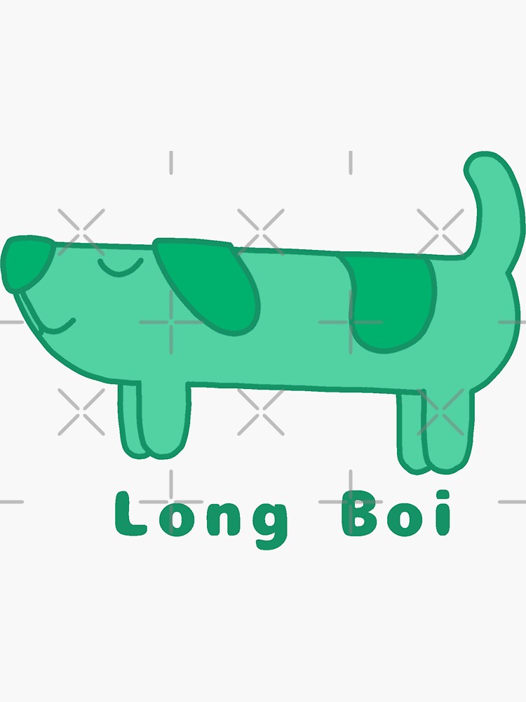 "Bluey Long Dog Green" Sticker for Sale by Cryptid-Crafter | Redbubble