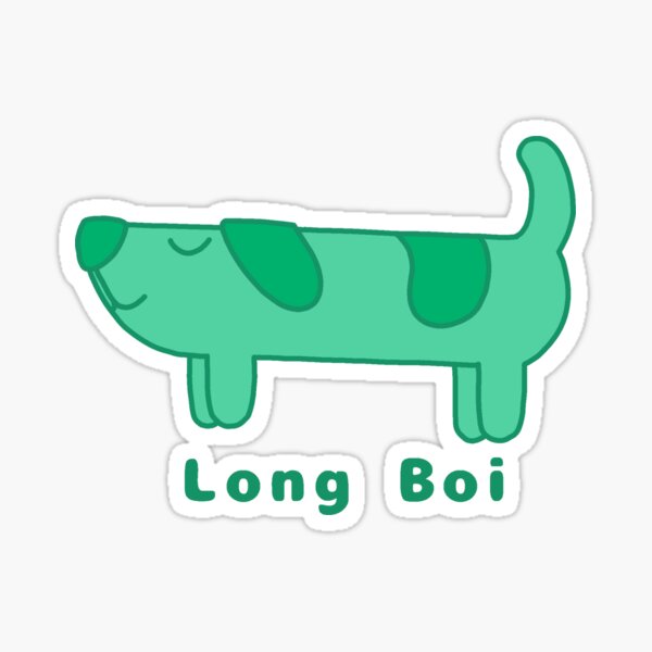 "Bluey Long Dog Green" Sticker for Sale by Cryptid-Crafter | Redbubble