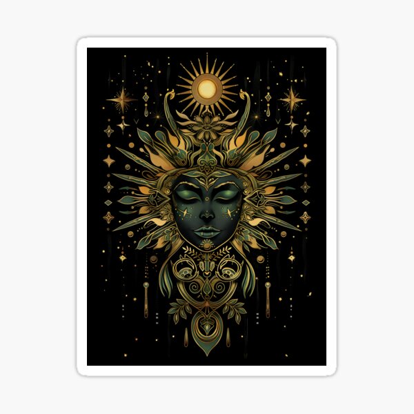 "Sun Solstice Face" Sticker for Sale by BasedCanvas | Redbubble
