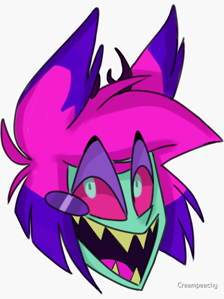 "Neon Alastor" Sticker for Sale by Creampeachy | Redbubble