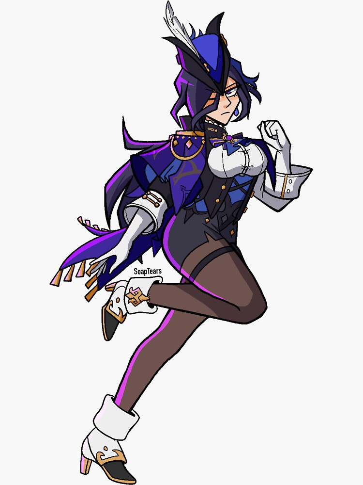 "Clorinde Genshin Impact Sticker" Sticker for Sale by Soaptears | Redbubble