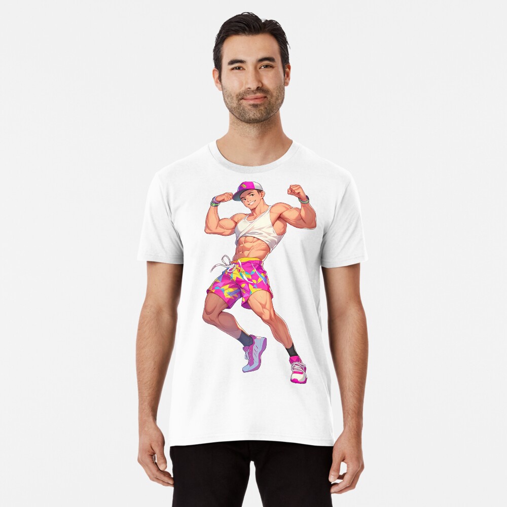 "Cute Muscular Gay Guy Flexing" Sticker for Sale by homorohomo | Redbubble