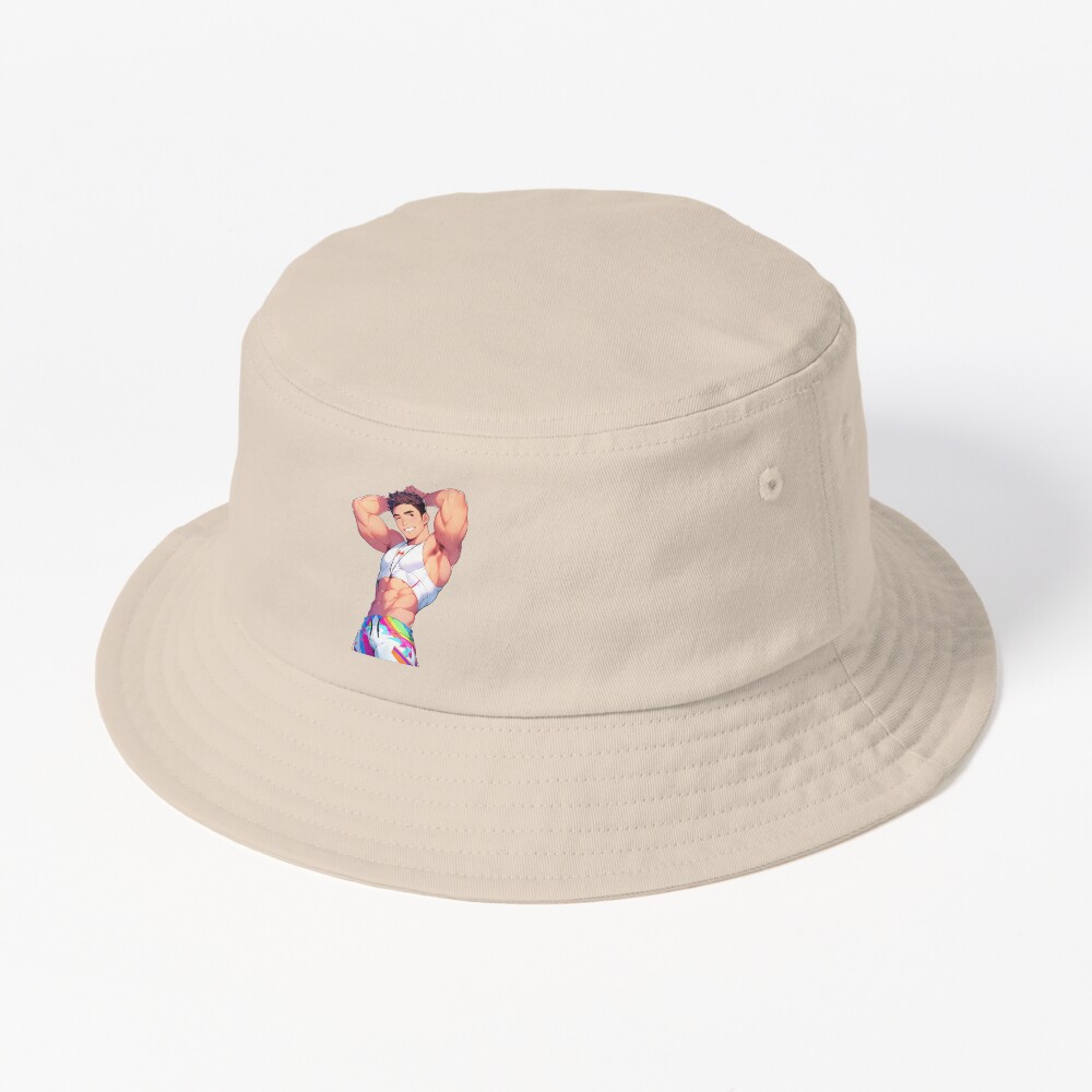 "Cute Muscular Gay Guy Flexing" Sticker for Sale by homorohomo | Redbubble