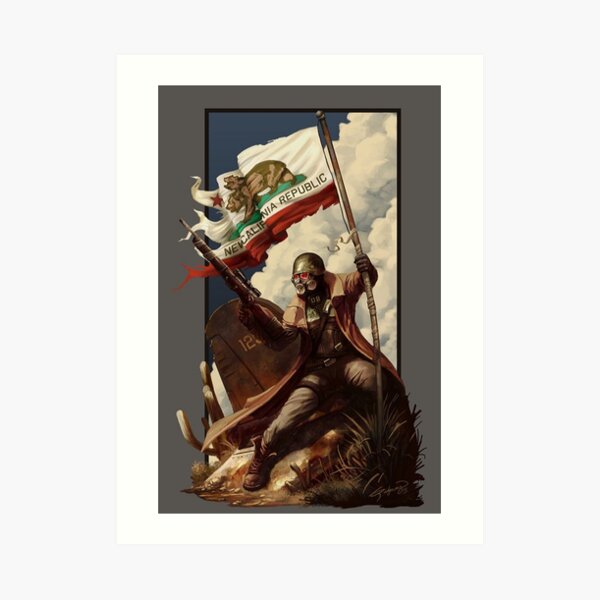 "Fallout NCR Ranger Flag Fan Art Poster" Art Print for Sale by ...