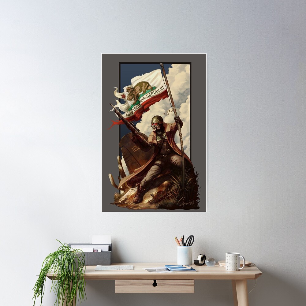 "Fallout NCR Ranger Flag Fan Art Poster" Poster for Sale by DigiArtyst ...