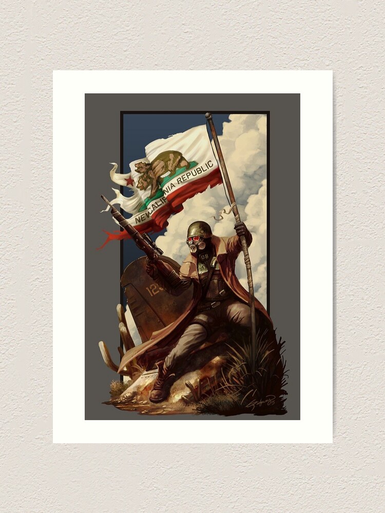 "Fallout NCR Ranger Flag Fan Art Poster" Art Print for Sale by ...