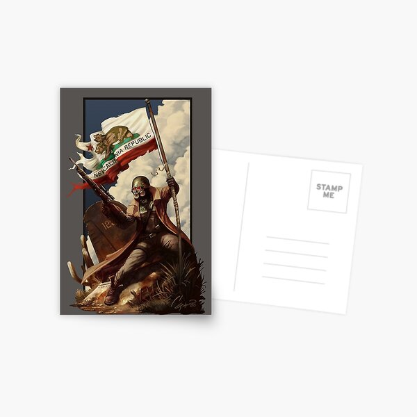 "Fallout NCR Ranger Flag Fan Art Poster" Postcard for Sale by ...