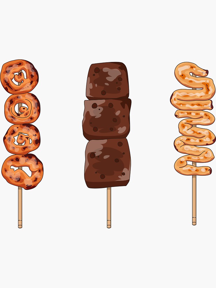 "Filipino street food inihaw art" Sticker for Sale by Yangartworks ...