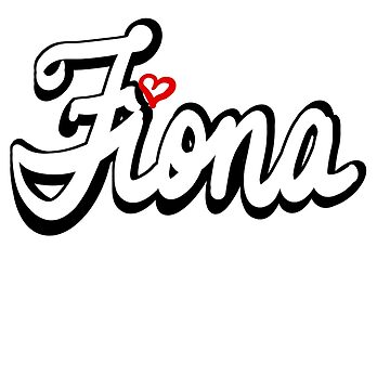 "Fiona popular girls first name in white. Personalized personalised ...
