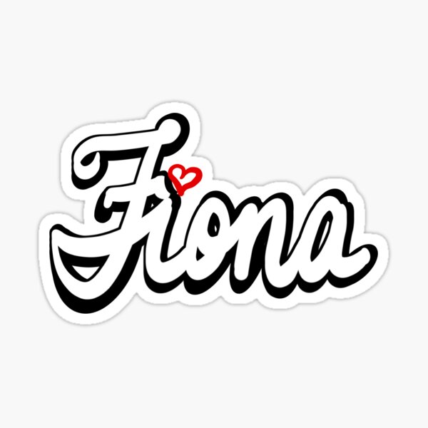 "Fiona popular girls first name in white. Personalized personalised ...