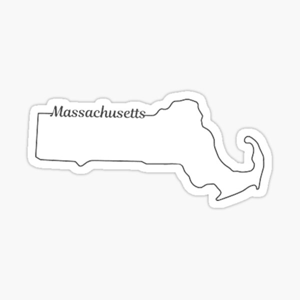"Massachusetts State Outline" Sticker for Sale by ENOAGifter | Redbubble