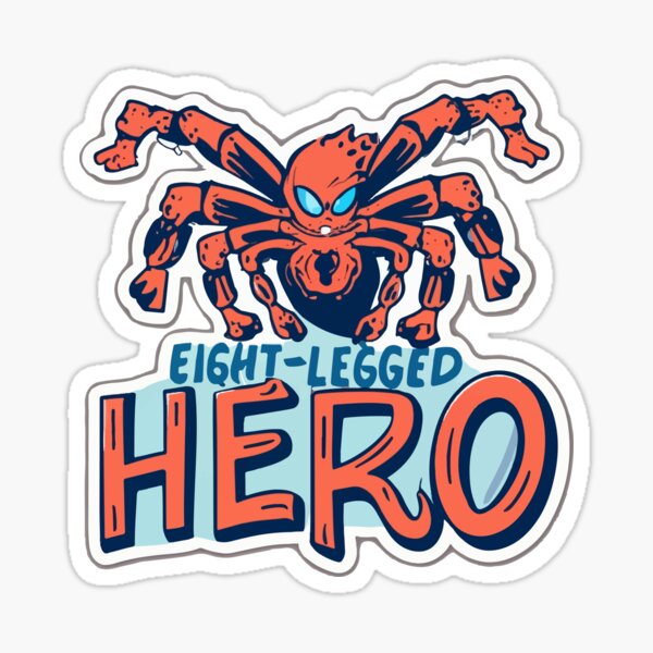 "Eight-legged Hero - Superhero Tarantula in Flight" Sticker for Sale by ...