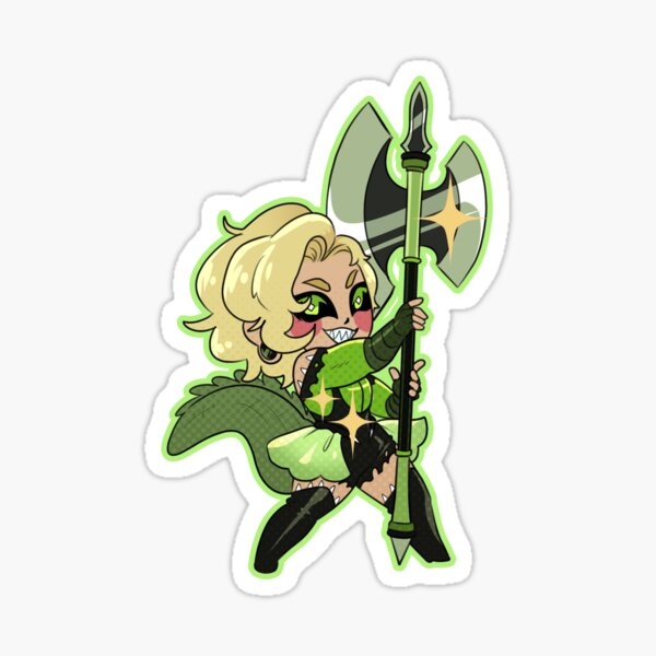 "Charming Crikey" Sticker for Sale by GoldieloxDraws | Redbubble