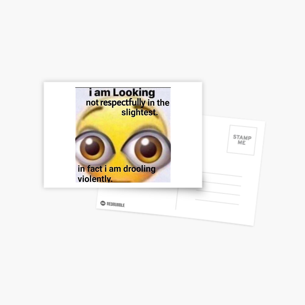 "Not Looking respectfully big eyed meme sticker " Sticker for Sale by ...