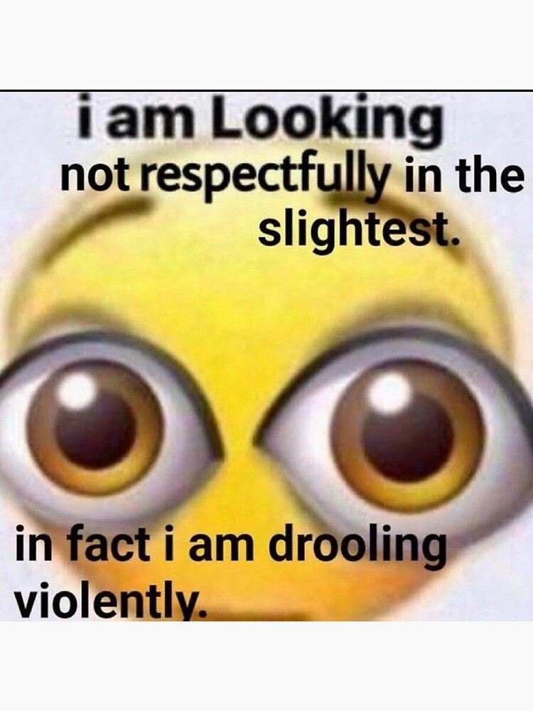 "Not Looking respectfully big eyed meme sticker " Sticker for Sale by ...