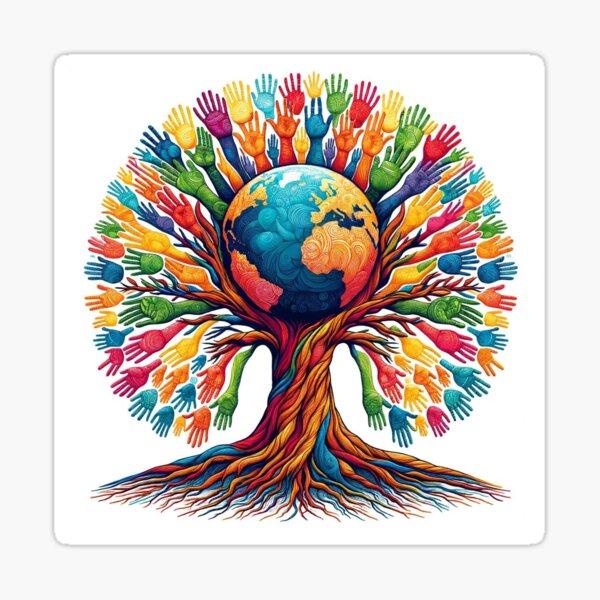 "Tree of Diversity" Sticker for Sale by Budaesque ~ | Redbubble