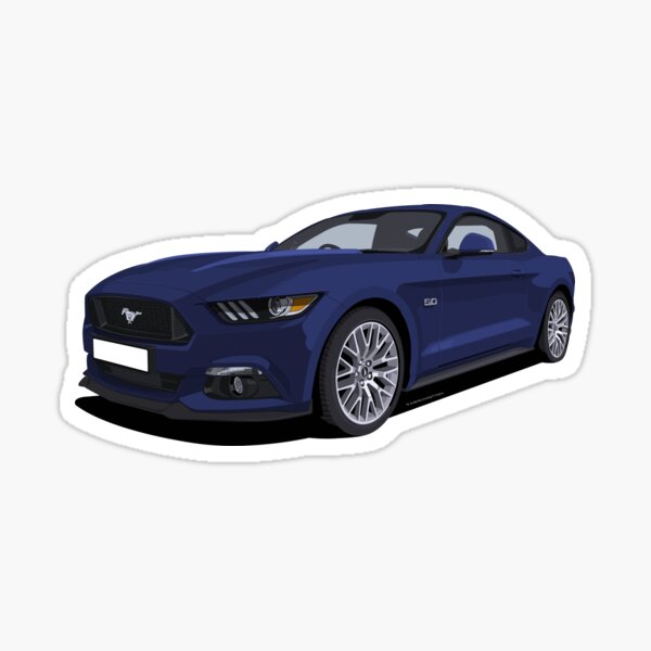 "Ford Mustang Dark Blue" Sticker for Sale by neil4404 | Redbubble