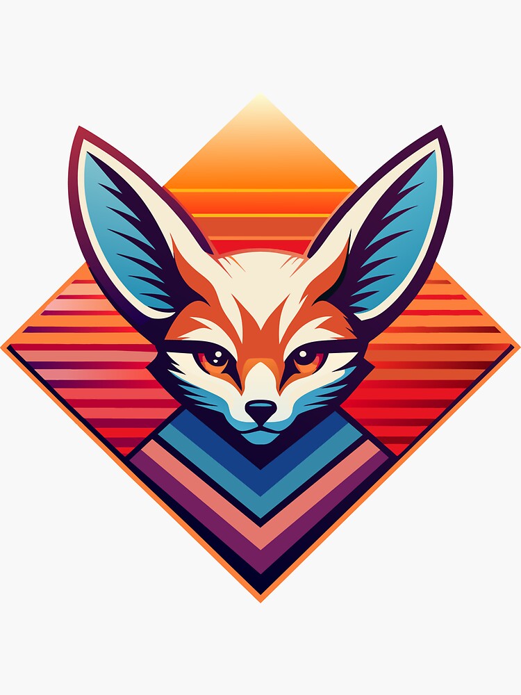"Fennec logo" Sticker for Sale by krabbaraban | Redbubble