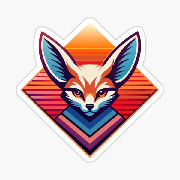 "Fennec logo" Sticker for Sale by krabbaraban | Redbubble