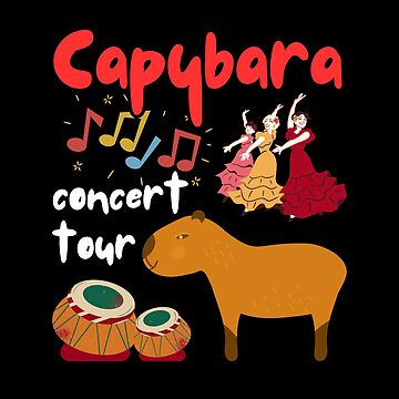 "Capybara Concert Tour gifts" Sticker for Sale by byMartha | Redbubble
