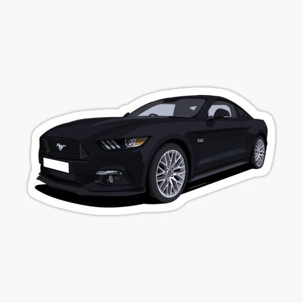 "Ford Mustang Black" Sticker for Sale by neil4404 | Redbubble