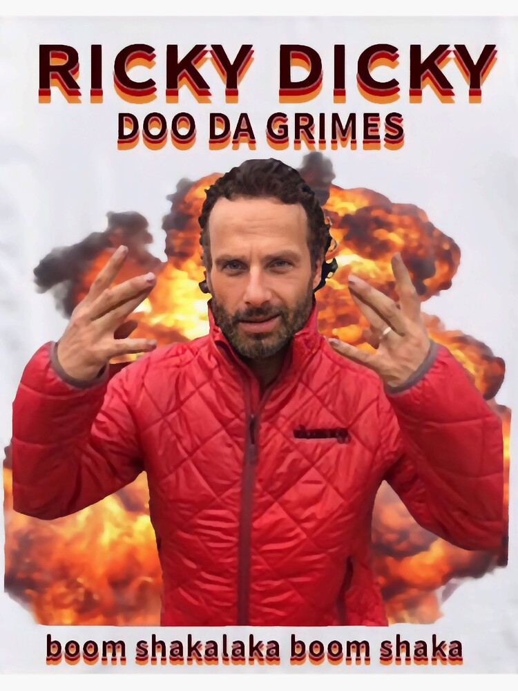 "Ricky Dicky Doo Da Grimes" Sticker for Sale by BryanFowler9 | Redbubble