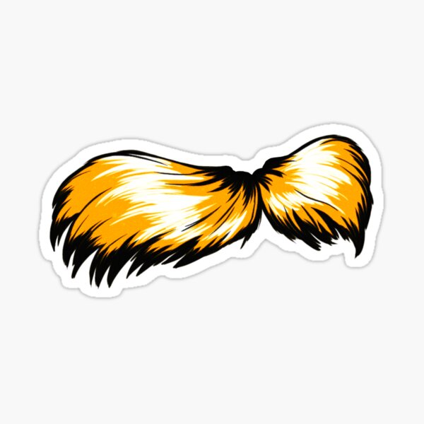 "Lorax Moustache" Sticker for Sale by orna-mcc-art | Redbubble