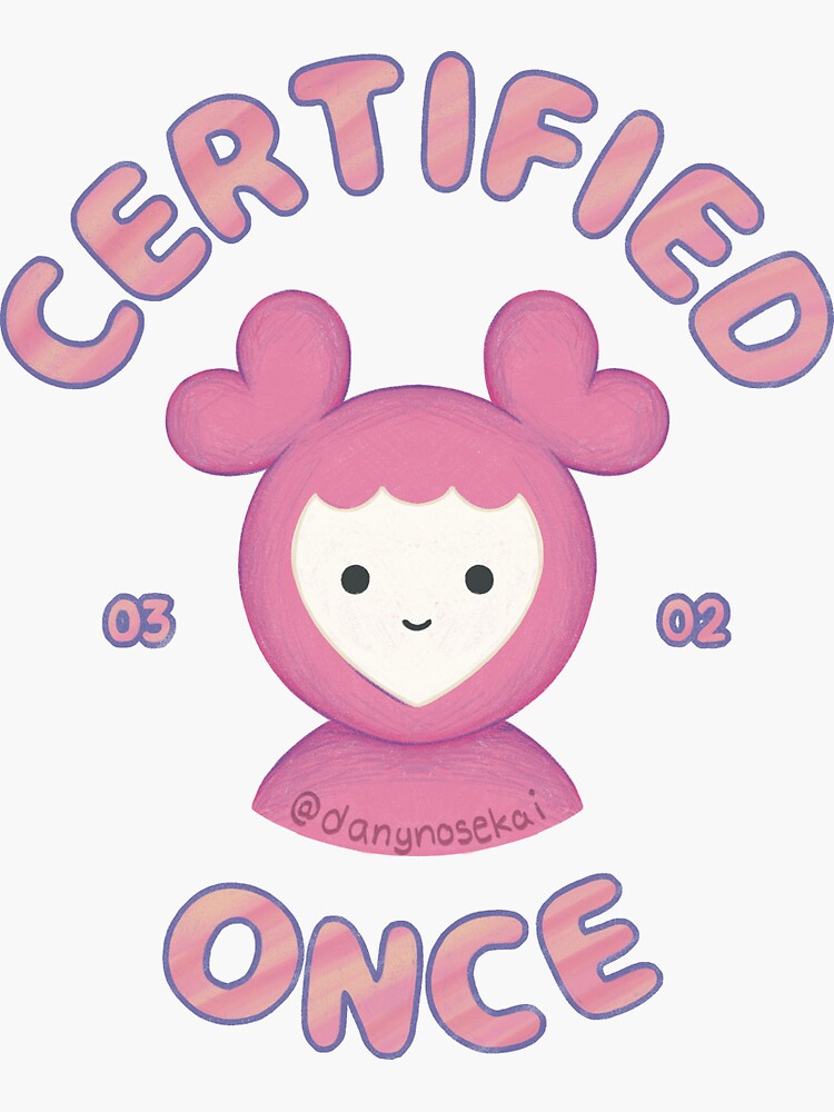 "Certificate eleven Momo Twice" Sticker by Danynosekai | Redbubble