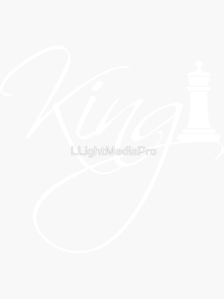 "King - Cursive Font" Sticker for Sale by LLightMediaPro | Redbubble
