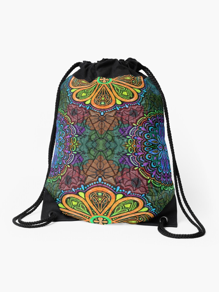 "Bohemian Mandalorian Garden" Drawstring Bag for Sale by Deborah ...