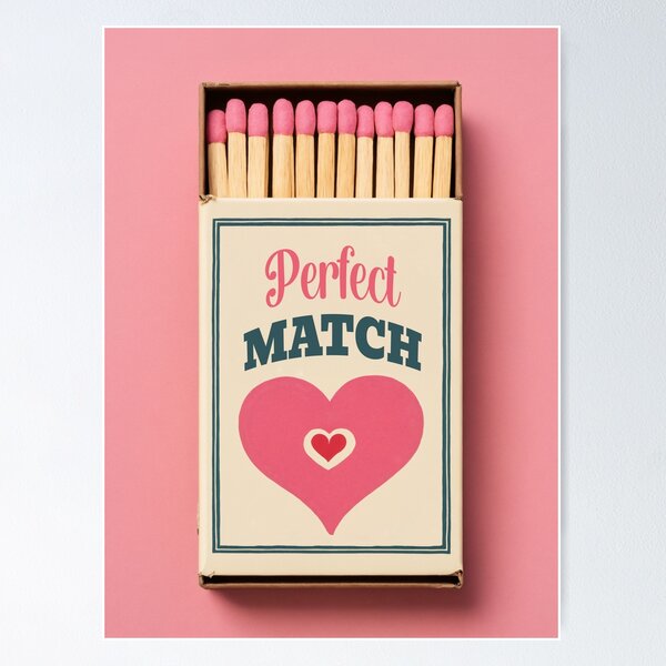 "Perfect match" Poster for Sale by immersif | Redbubble