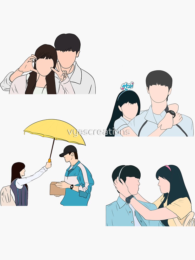 "Lovely runner sticker pack kdrama" Sticker for Sale by vyascreations ...