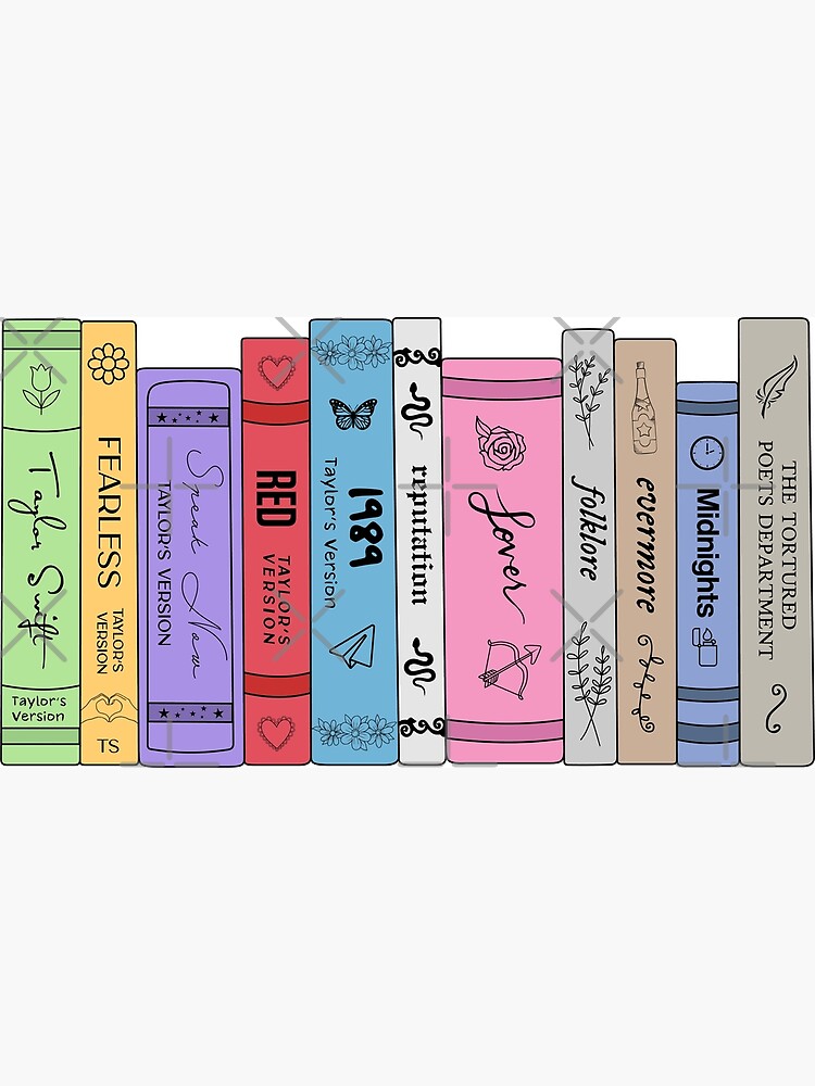 "Taylor Swift Album Books" Poster for Sale by EmmaRoseee24 | Redbubble