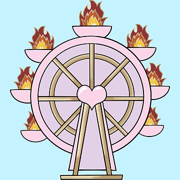 "Flaming Ferris Wheel Carousel Melanie Martinez Crybaby Pin" Sticker ...