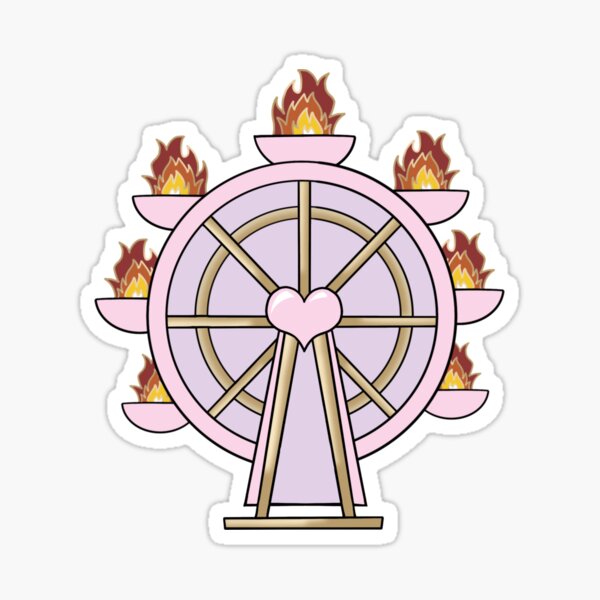 "Flaming Ferris Wheel Carousel Melanie Martinez Crybaby Pin" Sticker ...