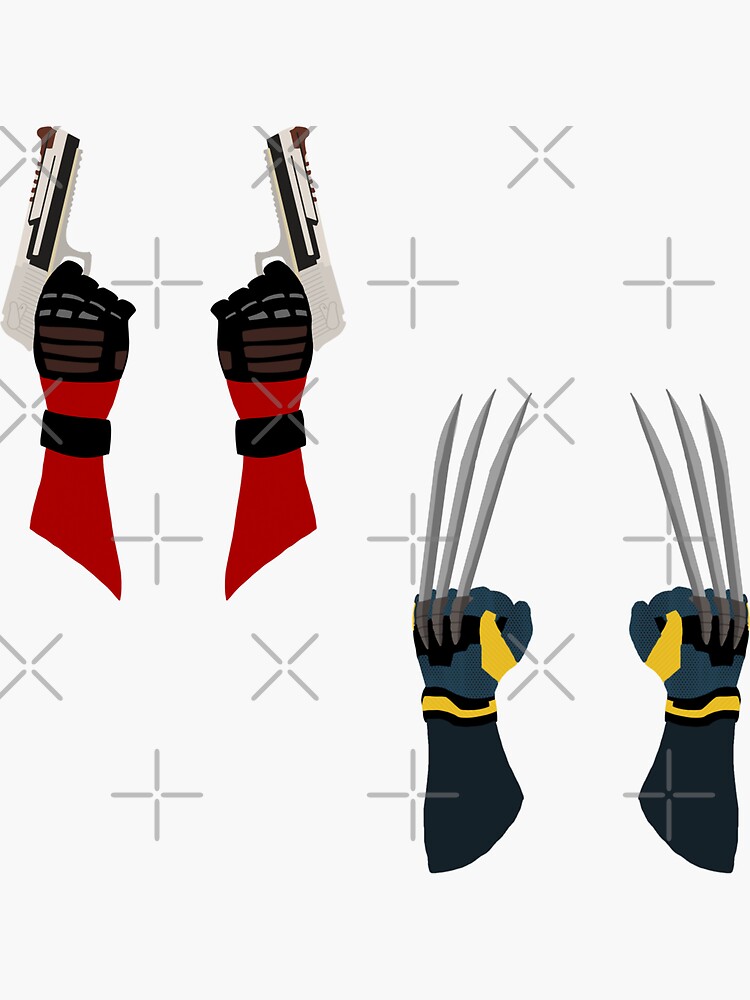 "Hands Sticker Pack and Pattern X 4" Sticker for Sale by artbyawolf ...