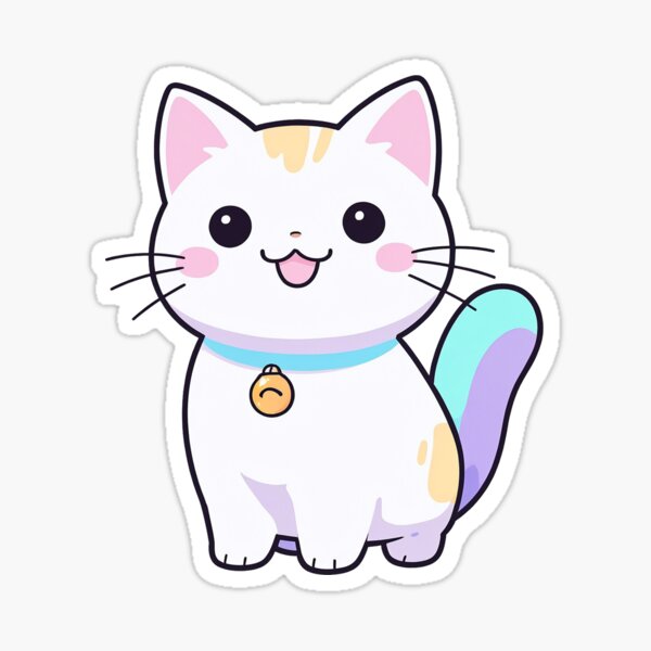 "rainbow cat" Sticker for Sale by SparkleShack | Redbubble