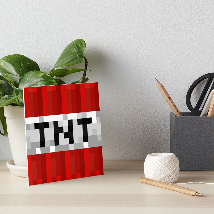 "minecraft tnt block" Sticker for Sale by Margaritta | Redbubble