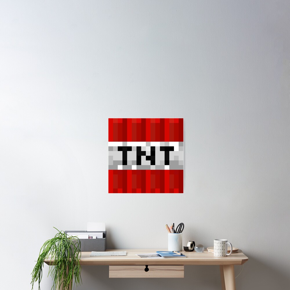 "minecraft tnt block" Sticker for Sale by Margaritta | Redbubble