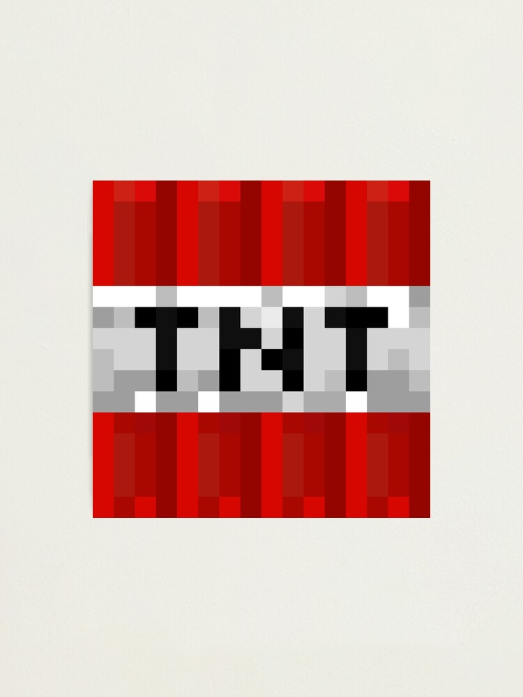 "minecraft tnt block" Photographic Print for Sale by Margaritta | Redbubble