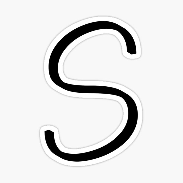 "Contemporary Geometric Uppercase Alphabet Artwork - Letter S" Sticker ...
